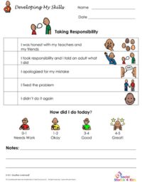 Social Stories Skills Rubric for Activities I Can Do At Home